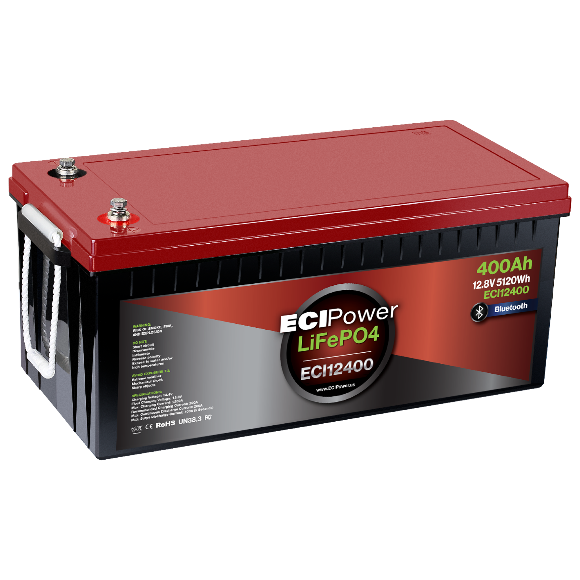 12V 400Ah - LiFePO4 Battery Bluetooth – ECI Power