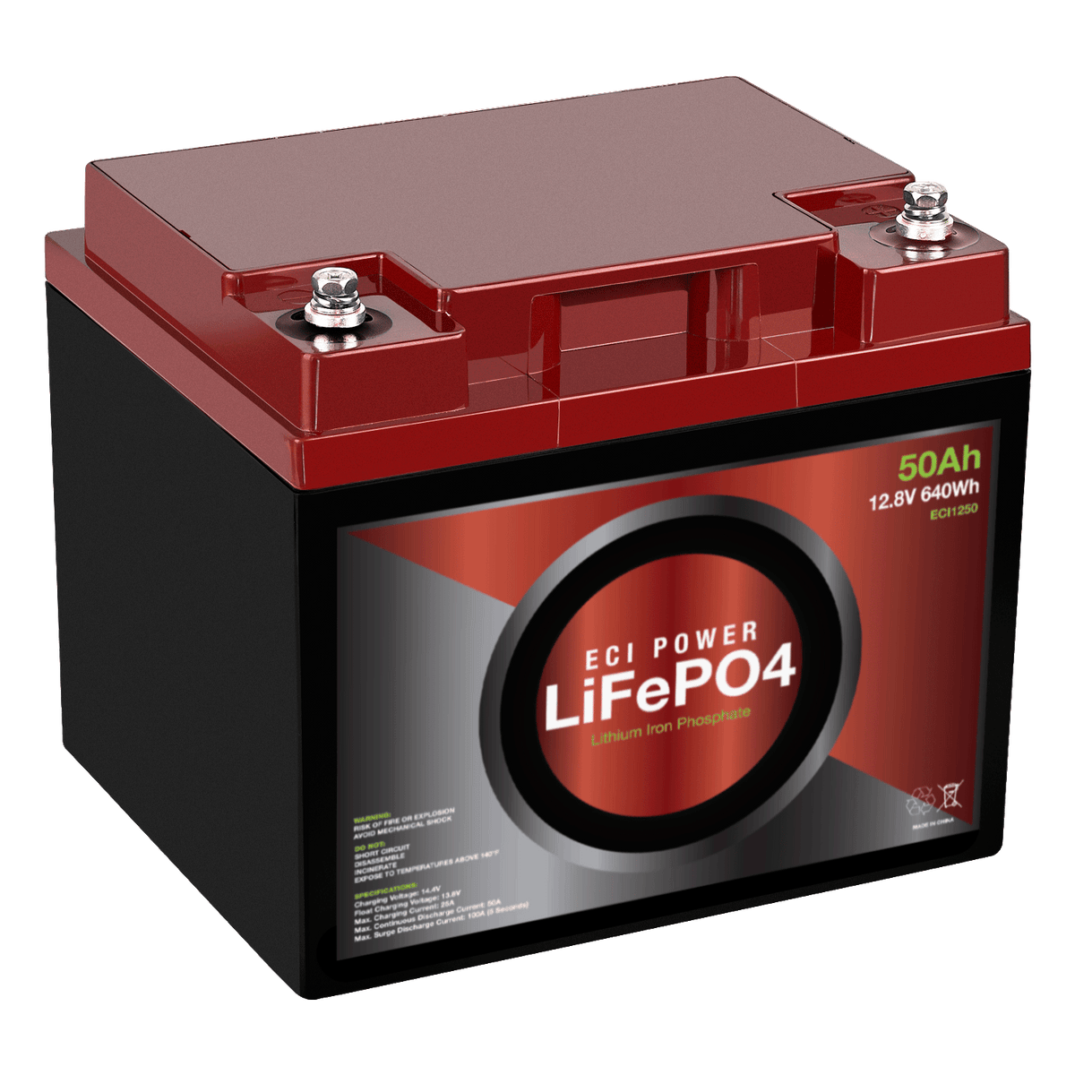 12V 50Ah - LiFePO4 Battery [Open Box Item] — ECI Power